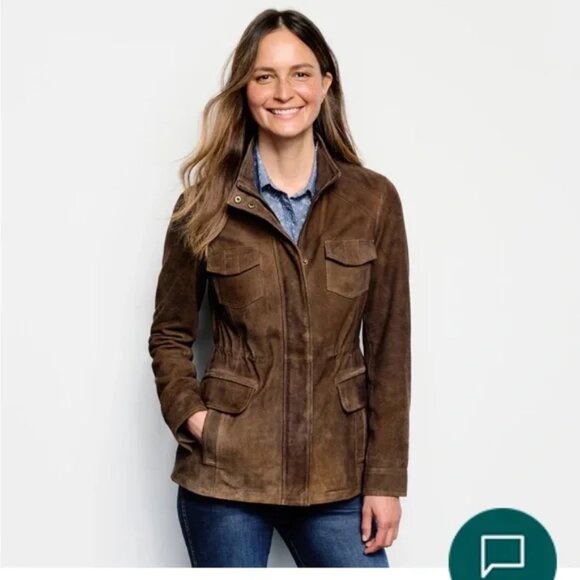 Orvis | Jackets & Coats | Orvis Genuine Premium Leather Suede Womens ...